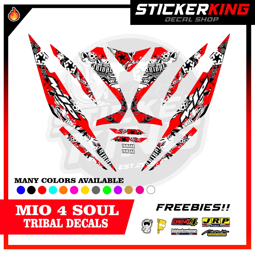 Mio 4 Soul Tribal Decals with Freebies Stickers Thailand Malaysian Indo ...