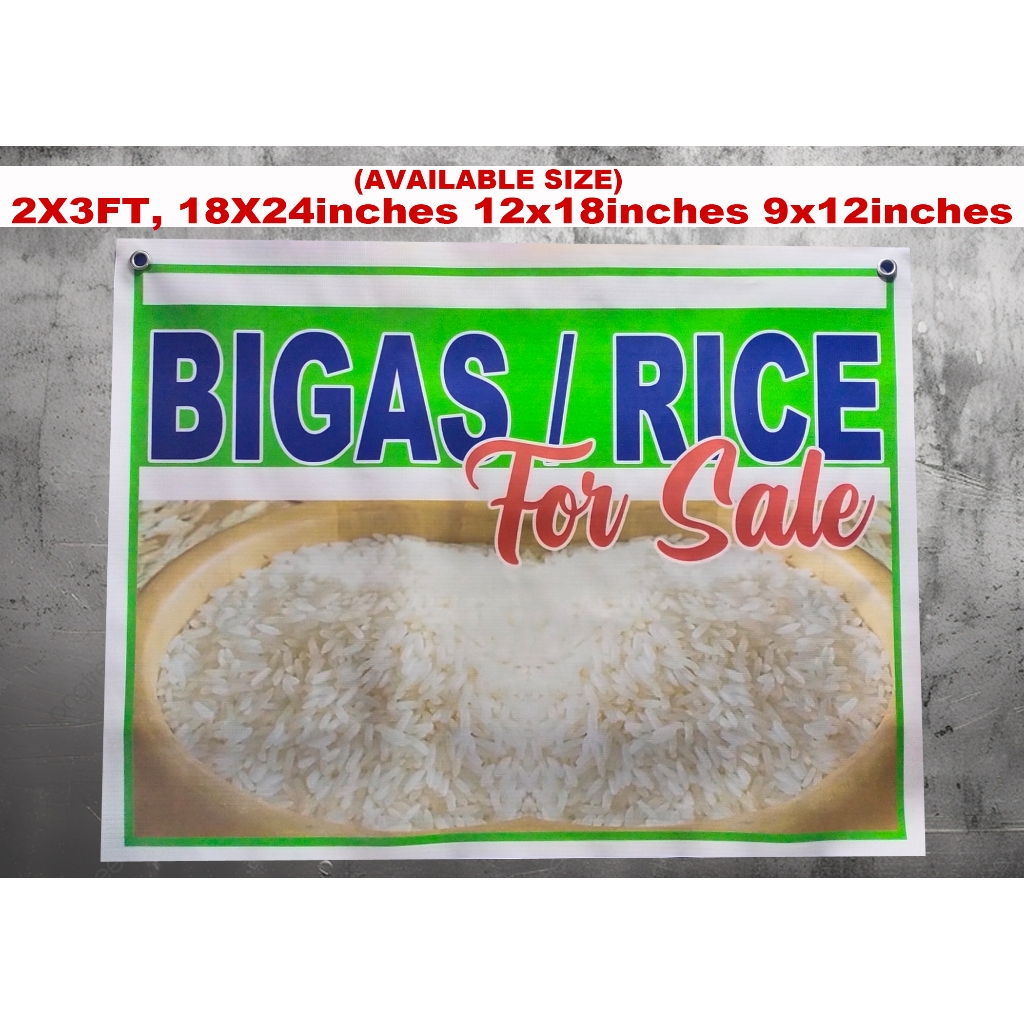 MCV Bigas / Rice for Sale Tarpaulin Signage Available in Different ...