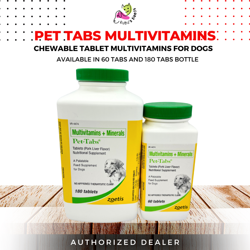 PET TABS MULTIVITAMINS CHEWABLE FOR DOGS AND CATS TREATS | Shopee ...