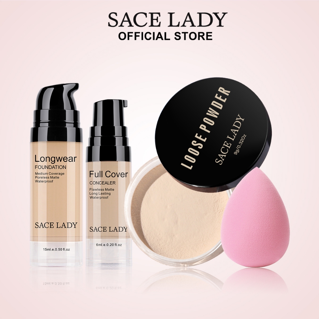 SACE LADY Liquid Matte Foundation Full Coverage Concealer Oil Control ...