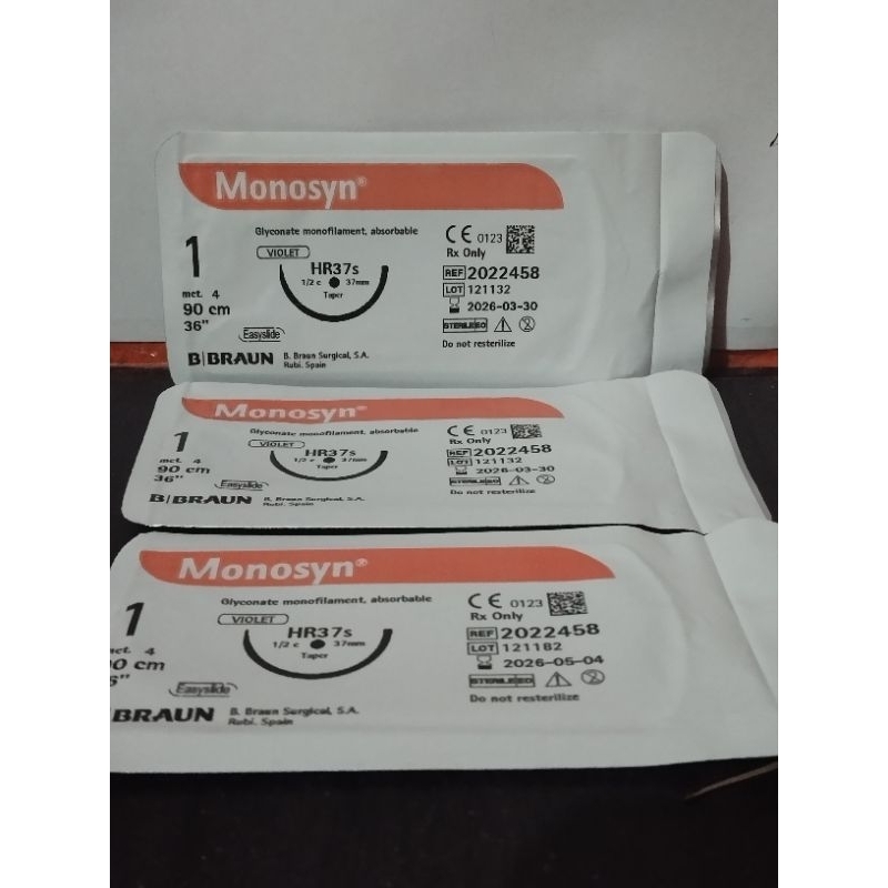 Monosyn 1round HR37 90cm glyconate monofilament absorble, (1pc ...