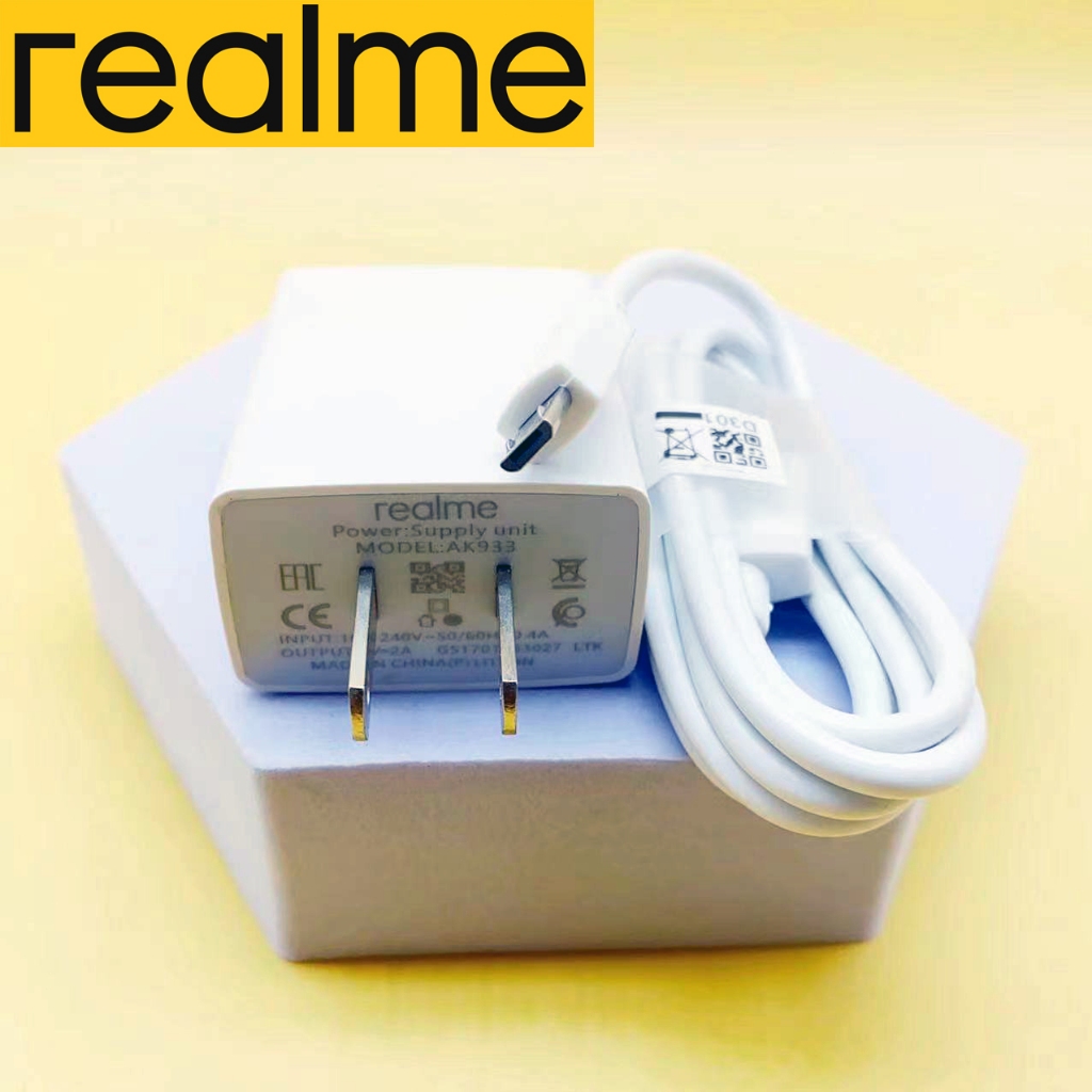 100% Original Fast Charging Realme Charger 25W 2IN1 Adapter Set Micro ...