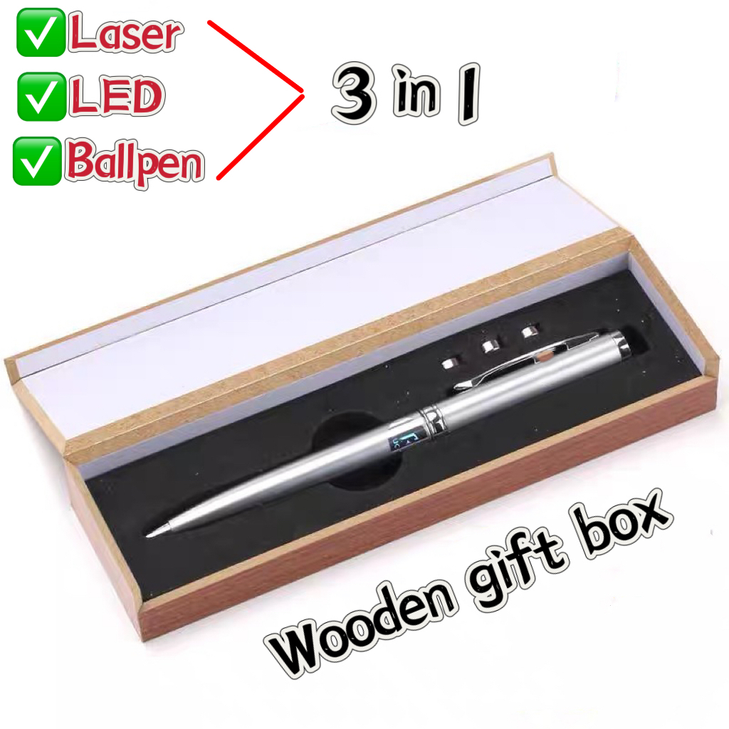 LED flashlight & Laser Pointer Pen Creative Teaser Ballpen 3in1 with ...