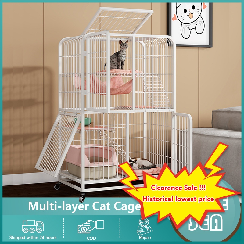 [Clearance Sale] Cat cage villa large free space household cat cage ...