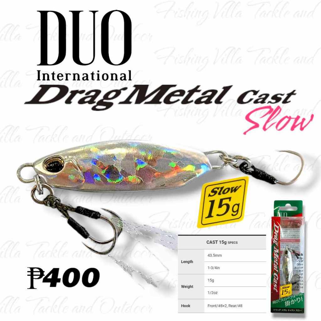 DUO International DRAG METAL CAST Slow 15g Micro Fishing Jig Lure ...