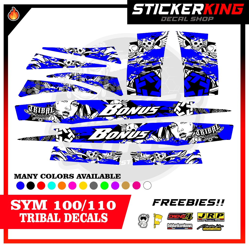 Sym Bonus 100 110 Tribal Decals with Freebies Stickers Thailand ...