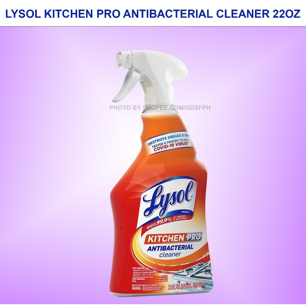 Lysol Kitchen Pro Antibacterial Cleaner Spray 22oz 650ml gdS41207 ...
