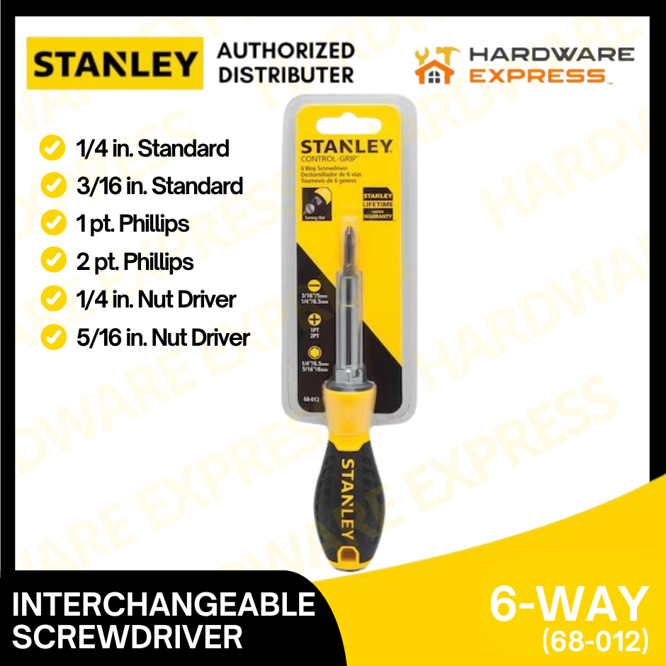STANLEY 68-012 6-Way Interchangeable Screwdriver | Shopee Philippines