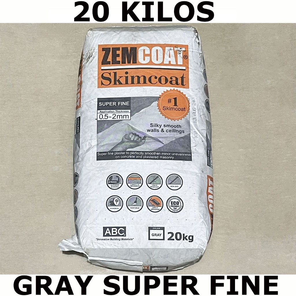 ( 20 KILOS ) ORIGINAL ABC ZEMCOAT SKIMCOAT ( GREY ) === SKIM COAT ...