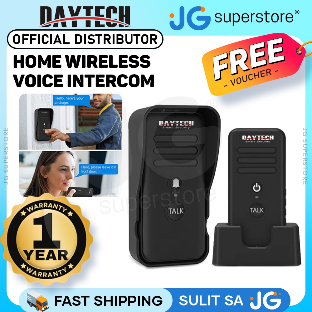 DAYTECH Wireless Intercom Doorbell Waterproof 3000 ft Long Range Two-Way Transmission with ...