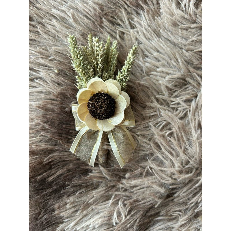 dried flower chest corsage/boutonniere with pin | Shopee Philippines