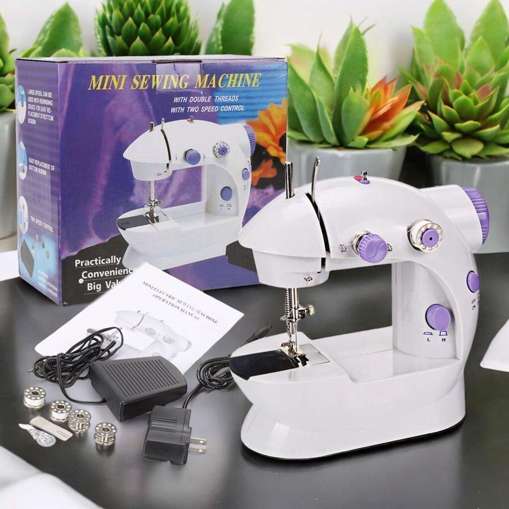 Trendcast 2-Speed Mini Electric Sewing Machine Kit – Portable Stitch ...