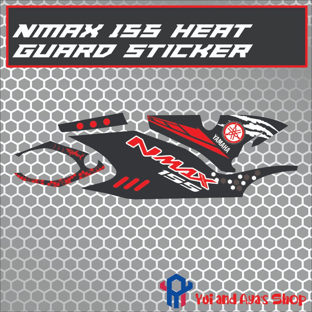 nmax v2 heat guard sticker printed laminated | Shopee Philippines