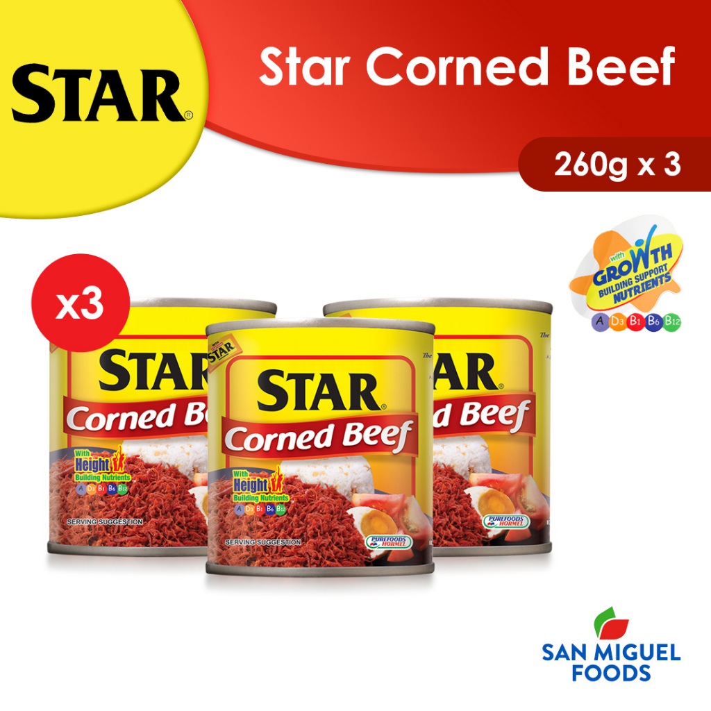 Star Corned Beef (260g) Set of 3 | Shopee Philippines