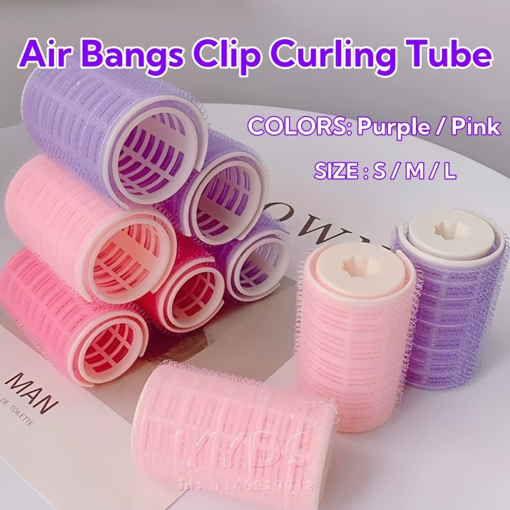 Fixable Air Bangs Clip Curling Tube Magic Hair Curling Bangs Velcro ...