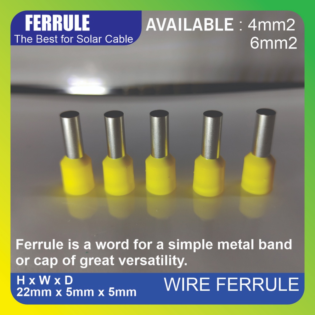 FERRULE 100PCS GOOD FOR SOLAR PV-CABLE 4mm2 AND 6mm2 | Shopee Philippines