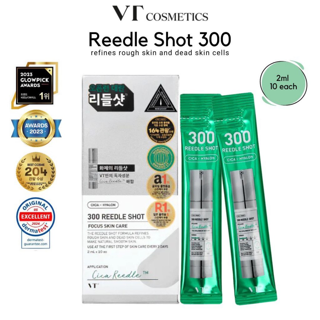VT Cosmetics 300 Reedle Shot Stick Pouch [ Refines | Soothing | Hydrating ] 2ml/10ea | Shopee ...