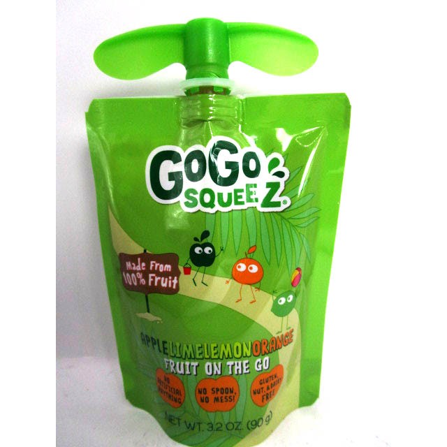 GOGO SQUEEZ APPLE SAUCE, APPLE LIME LEMON ORANGE, 3.2 OZ. POUCH ...