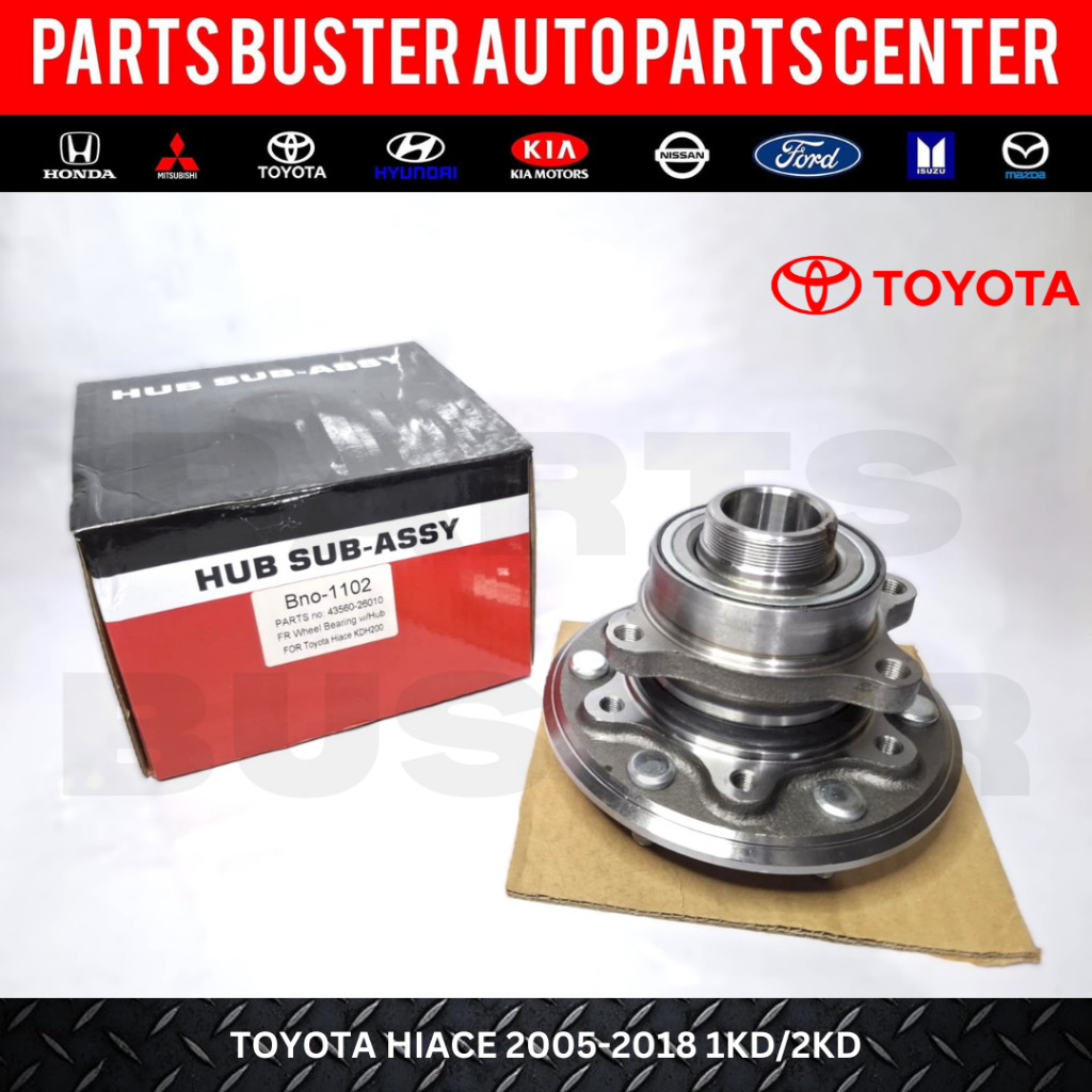 Front Wheel Hub Bearing Assembly without ABS for Toyota Hiace 2005-2018 ...