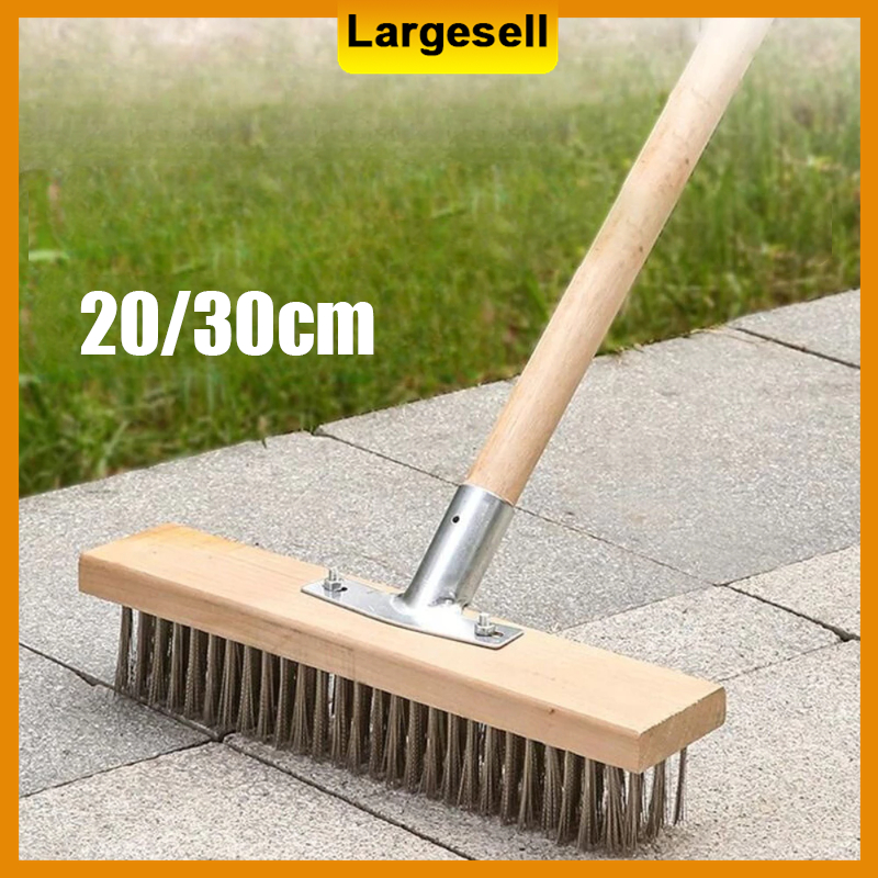 20/30cm Long Handle Steel Wire Floor Scrub Brush 1.2M Wooden Handle ...