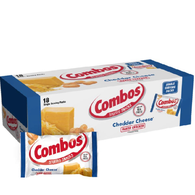 COMBOS Cheddar Cheese Cracker Baked Snacks 1.7 Ounce (Pack of 18 ...