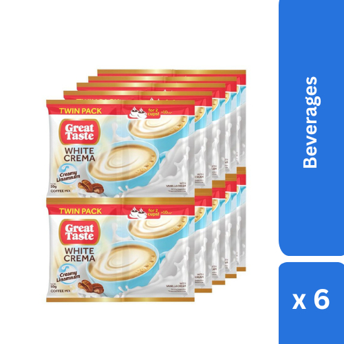 Great Taste White Crema Twin Pack 50g Pack of 10 Bundle of 6 | Shopee ...