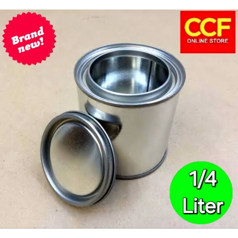 Empty Paint Tin Can Cans 1/4 Liter , 250 ml Sold per 1 piece | Shopee ...