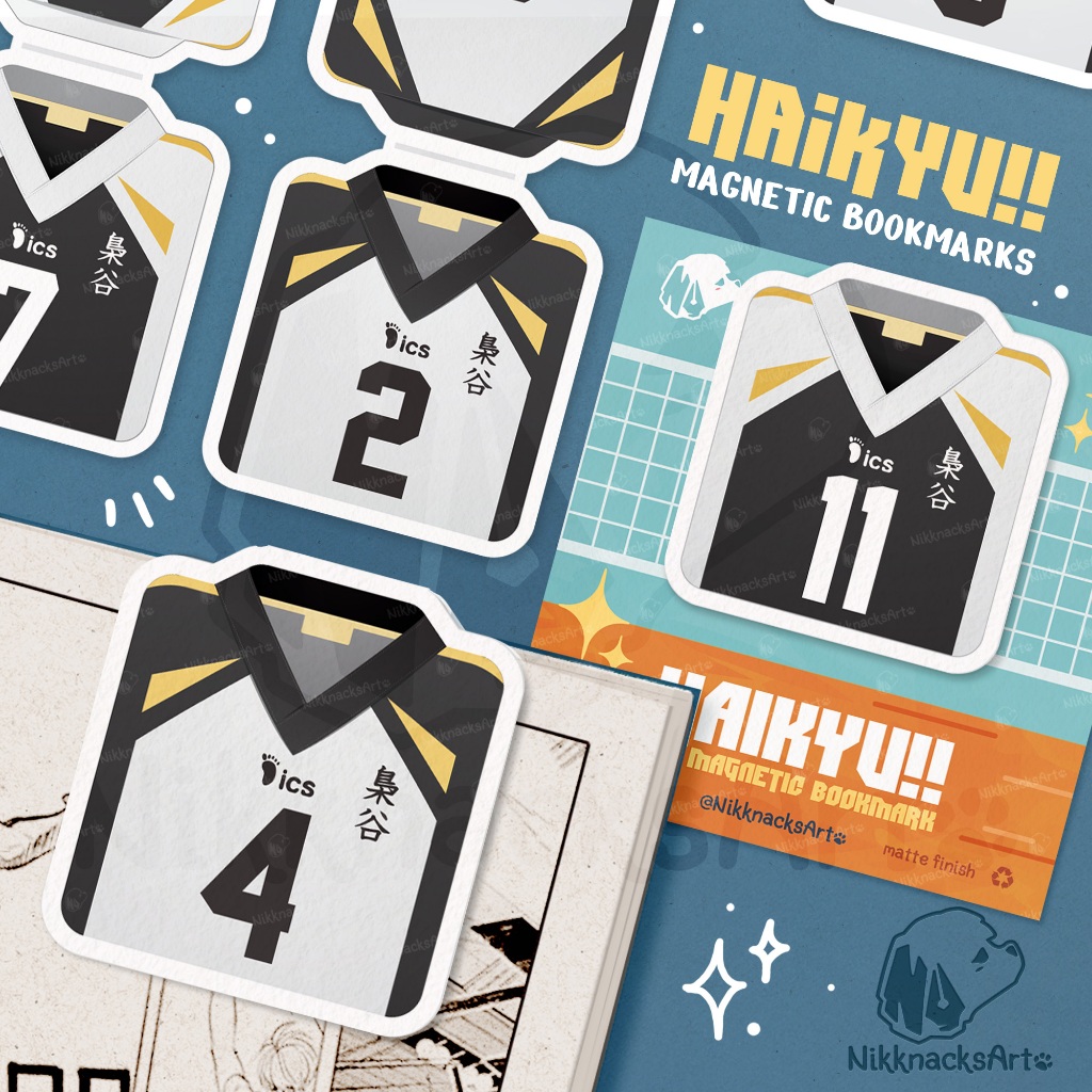 Haikyuu Team Uniform Magnetic Bookmark: Fukurodani - Cute & Collectible ...