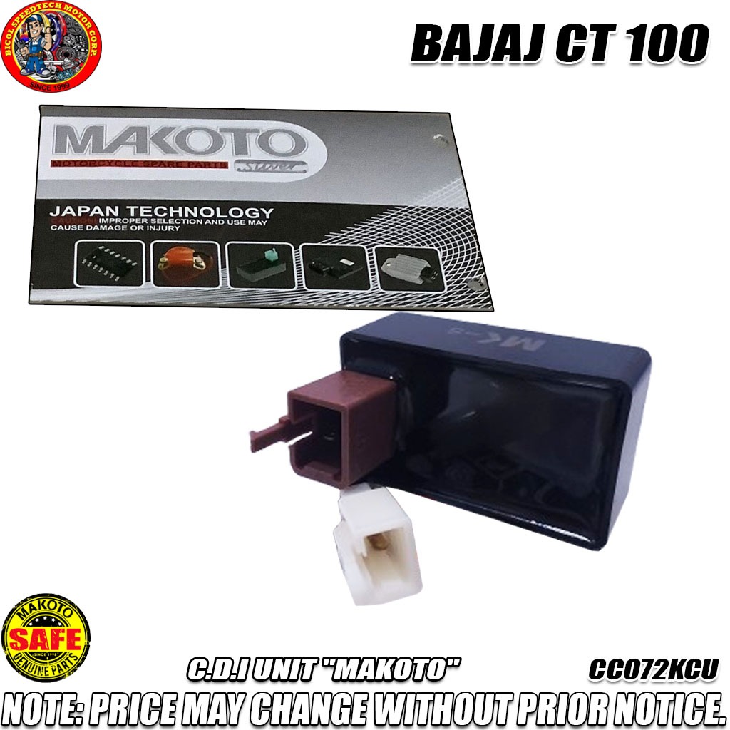 BAJAJ CT100 CDI UNIT MAKOTO (CC072KCU) | Shopee Philippines