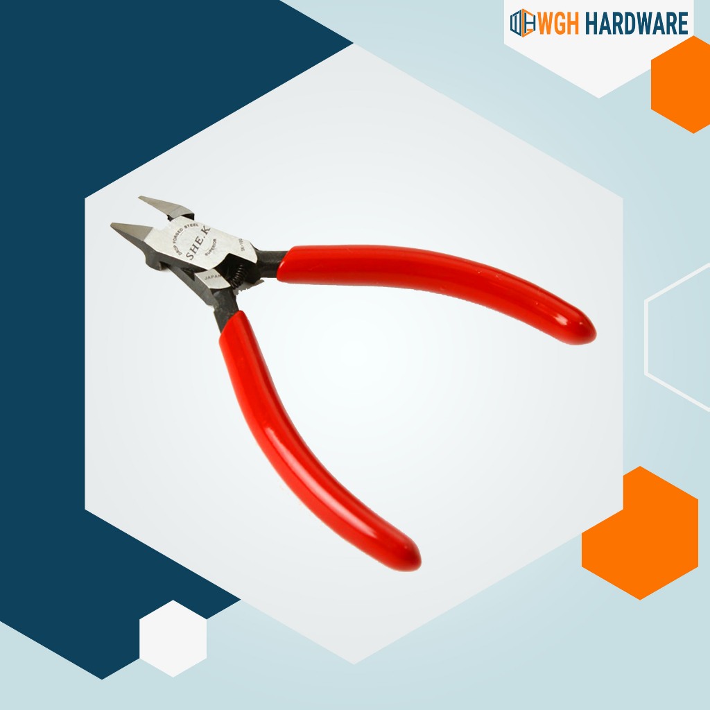 WGH Cutter Pliers SHE.K SK-100 4.5'' Side Cutters Wire Cutting Flat ...