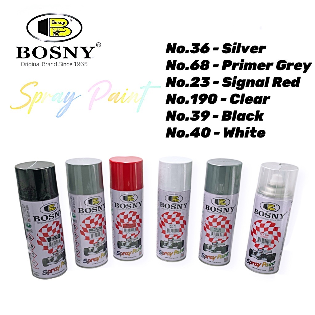 100% ORIGINAL ACRYLIC BOSNY SPRAY PAINT 300g-400cc | Shopee Philippines