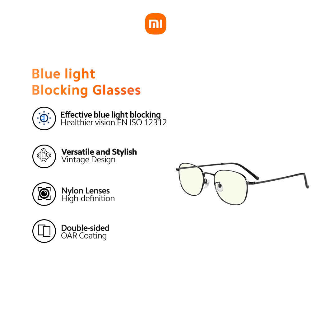 Xiaomi Blue light Blocking Glasses | Shopee Philippines