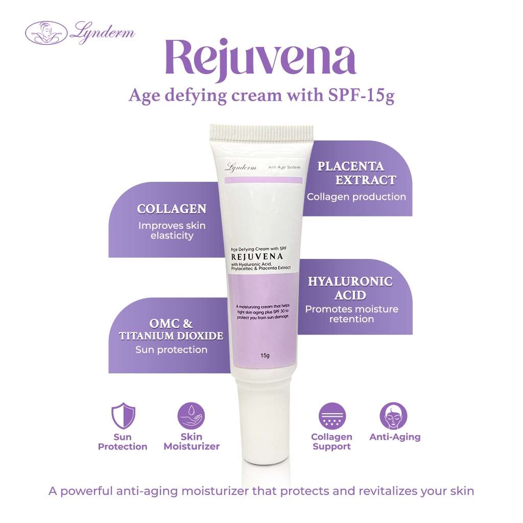 LYNDERM REJUVENA - AGE DEFYING CREAM with SPF 15g | Shopee Philippines