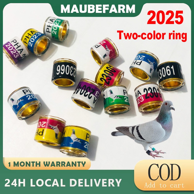 10Pcs 2025 PHA Ring Two Color Design Pigeon Foot Ring 8mm Serial number ...
