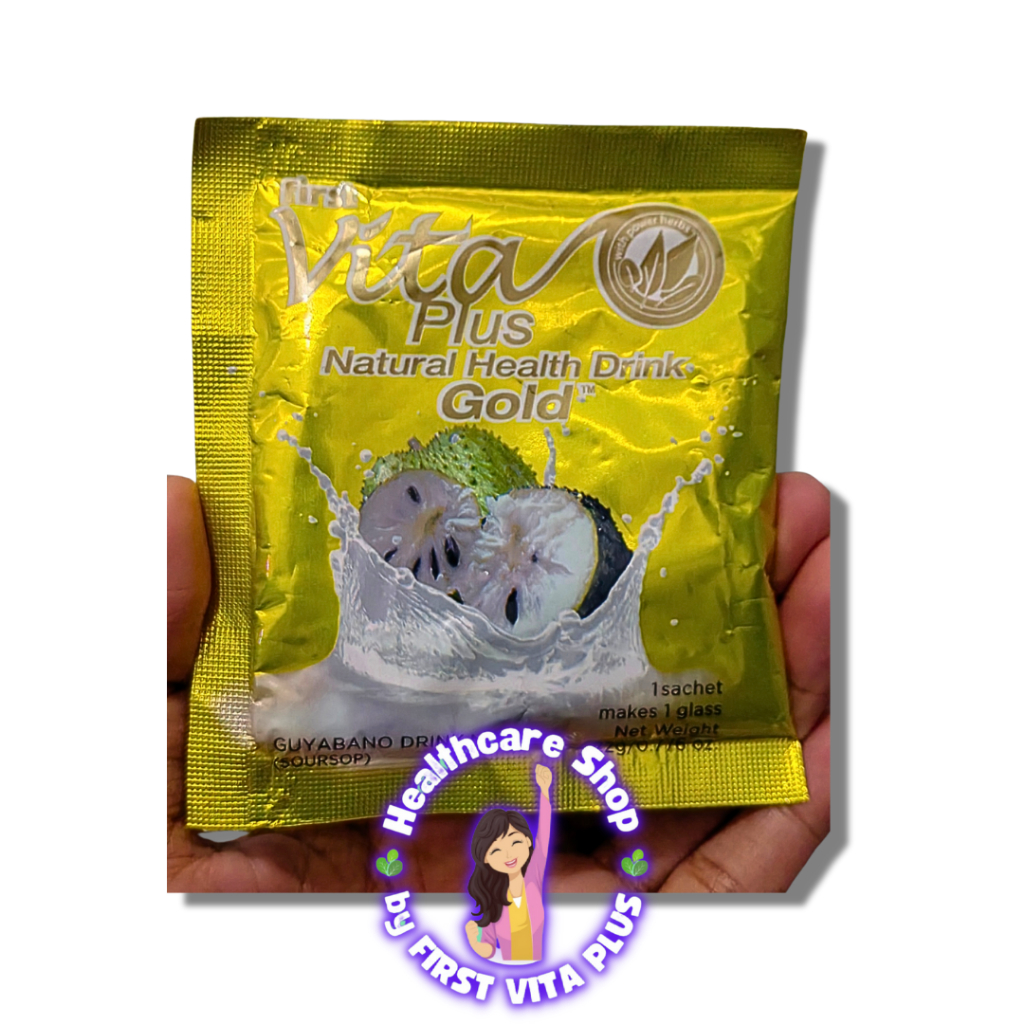 Guyabano Gold Drink Mix Sweetened With Stevia First Vita Plus Natural Health Drink in Sachet ...