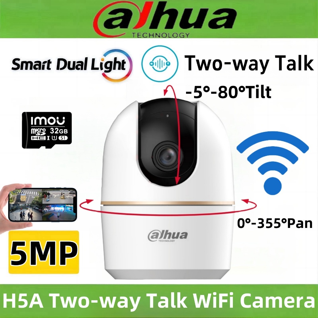 Dahua 3MP/5MP Indoor Fixed-focal Wi-Fi Pan & Tilt Network Camera Two ...