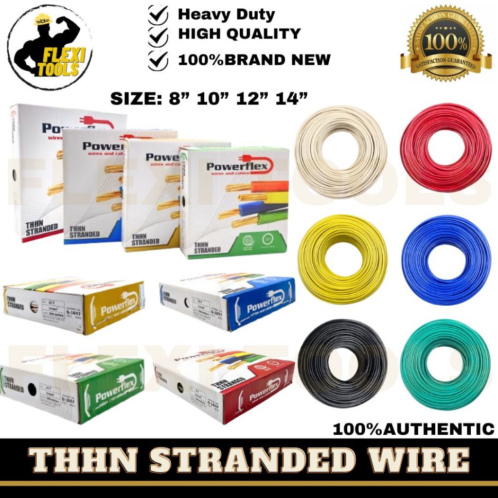 HEAVY DUTY STRANED WIRE HIGH QUALITY THHN WIRE 14/7=2.0MM 12/7=3.5MM 10 ...