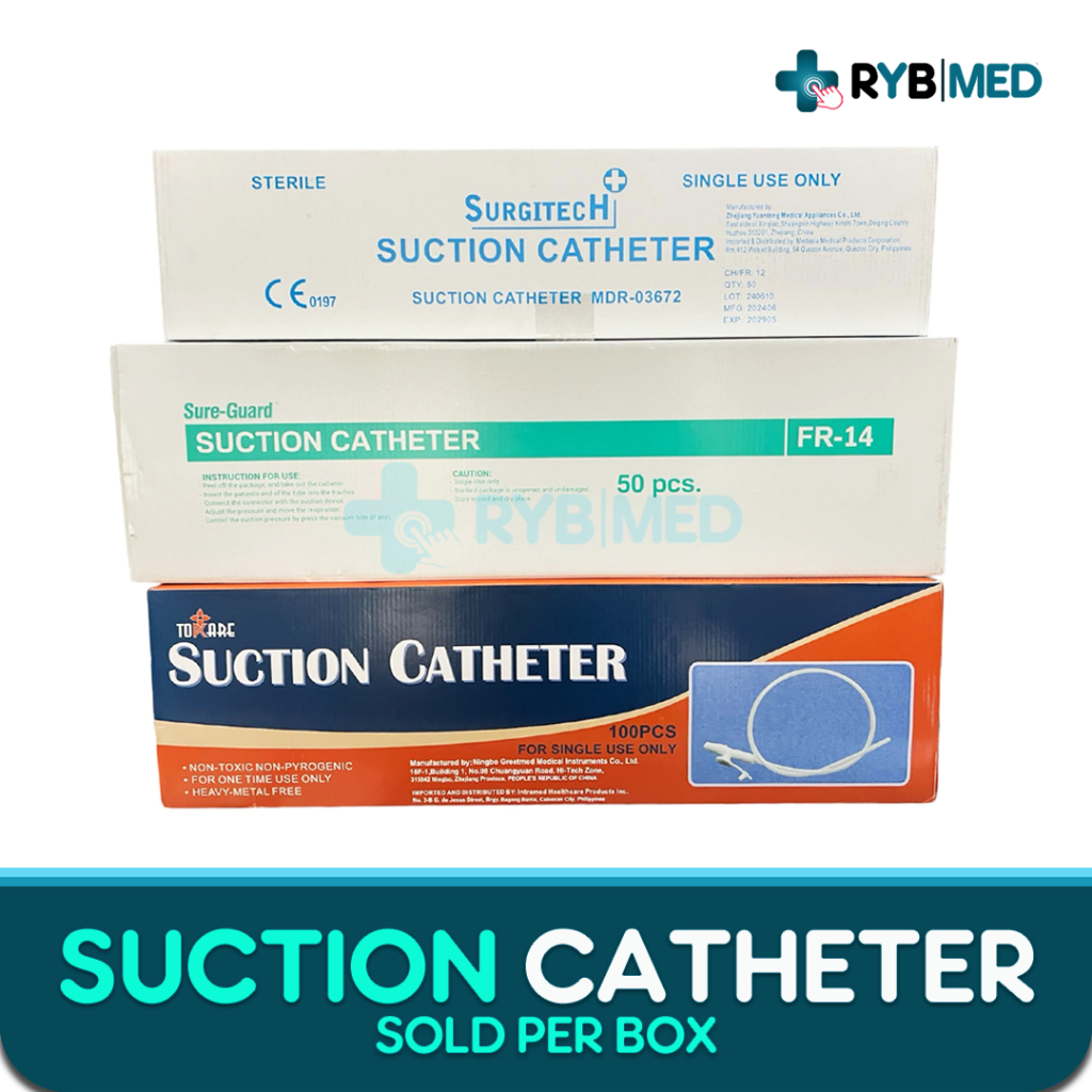 Suction Catheter (SOLD PER BOX) Surgitech/Sure-guard/Partners/Topcare ...