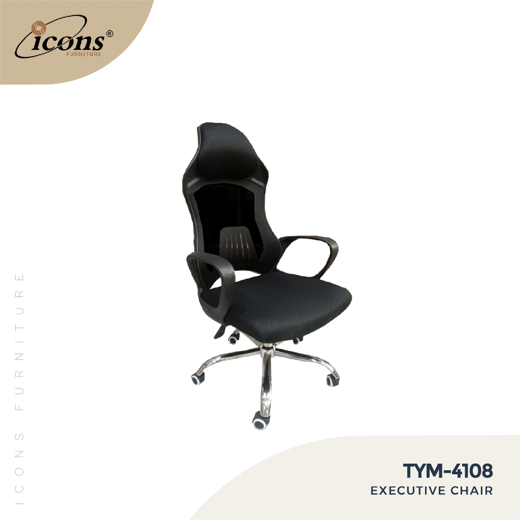 ICONS Tym-4108 Executive Chair with Chrome Base | Shopee Philippines