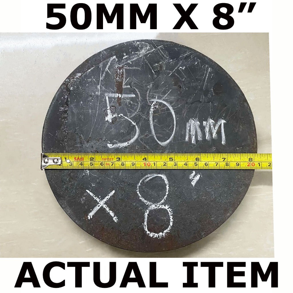 MS BASE PLATE 50MM X 8" MILD STEEL CIRCLE === BAKAL 50MM X 8" | Shopee ...