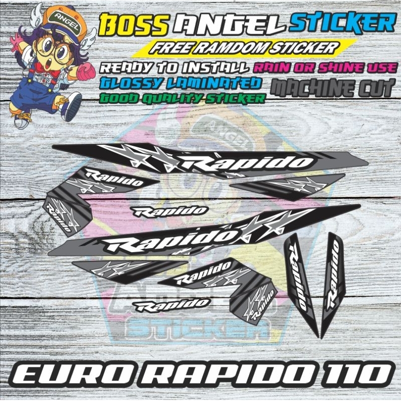 Euro Rapido 110 Star Decals | Shopee Philippines