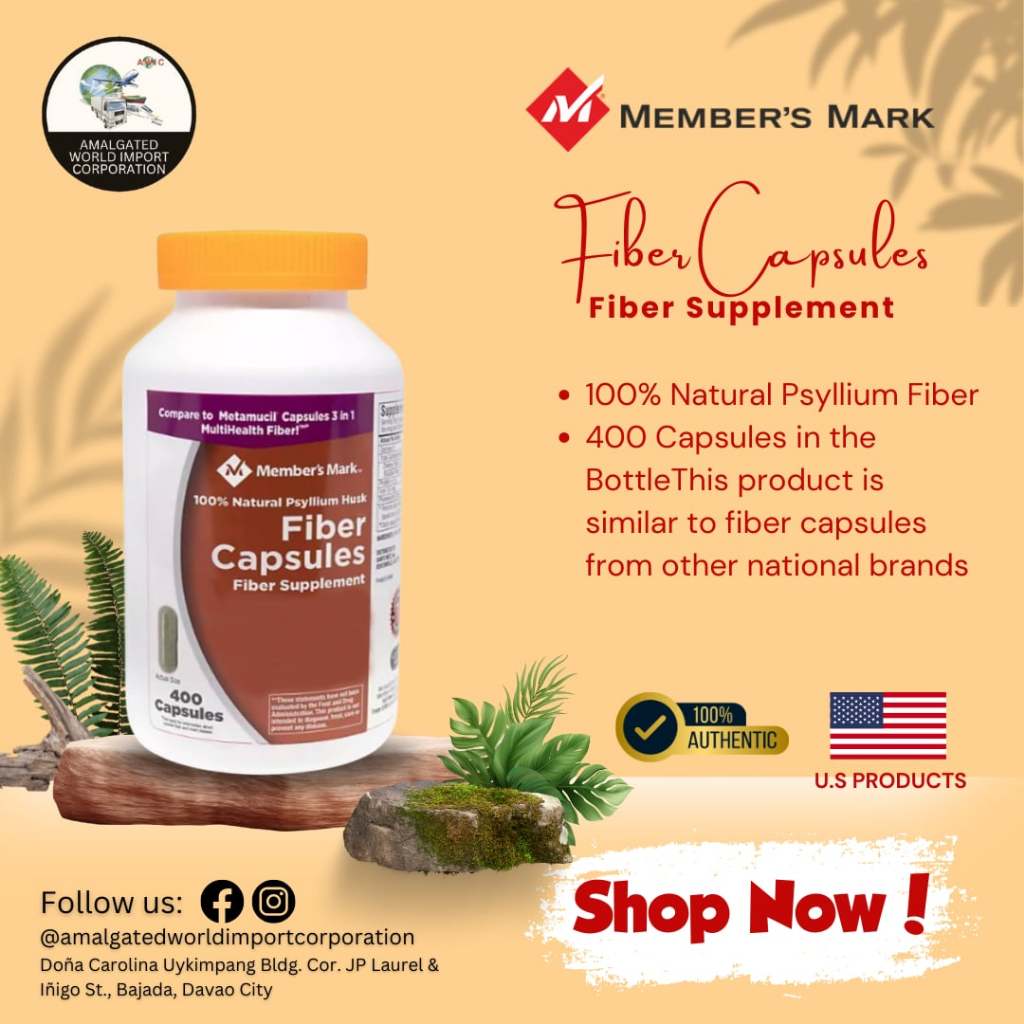 Member's Mark Fiber Capsules | 100% Natural Psyllium Husk | Shopee ...