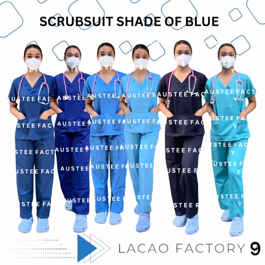 tx Lfnine Blue Shade Terno Katrina Poly Scrub Suit for Medical Uniform ...
