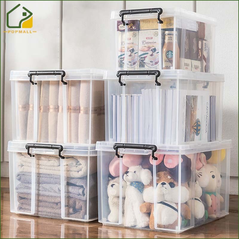 PoP Storage Box Transparent Plastic Box BIG Wardrobe Organizer Storage ...