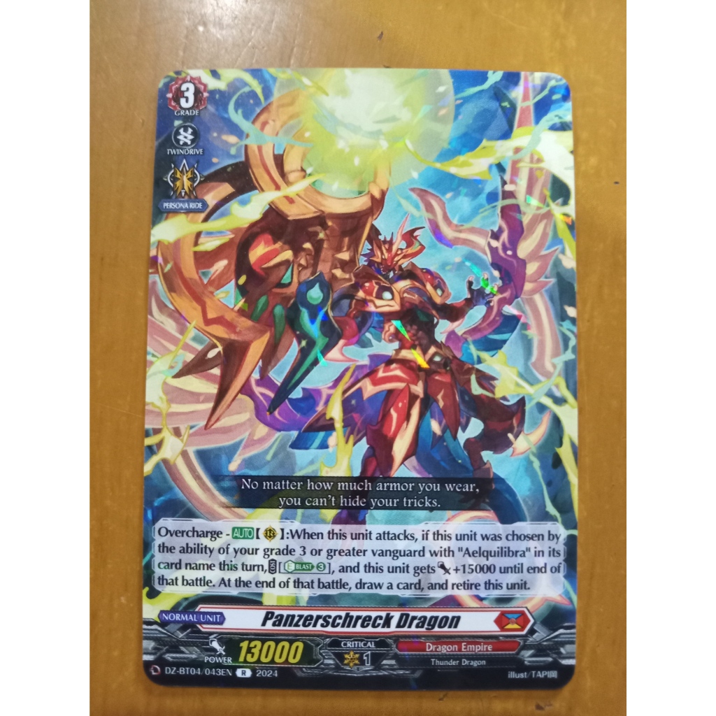 CFV Panzerschreck Dragon R DZ-BT04 Dragon Empire Cardfight Vanguard English | Shopee Philippines