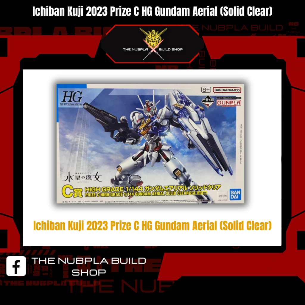 Ichiban Kuji Gundam 2023 Prize C HG 1/144 Gundam Aerial (Solid Clear ...