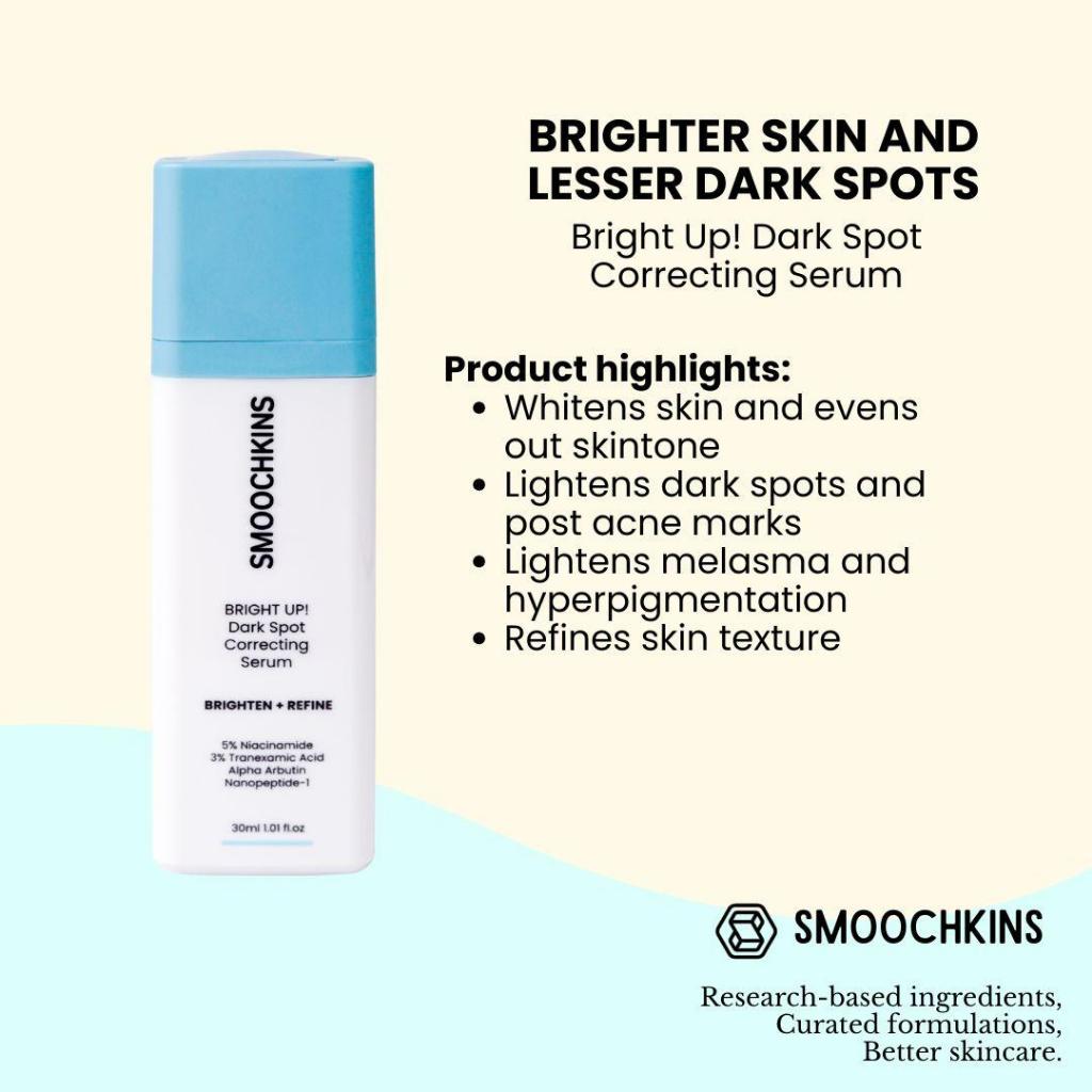 Smoochkins Bright Up! Dark Spot Correcting Serum 5% Niacinamide 3% ...