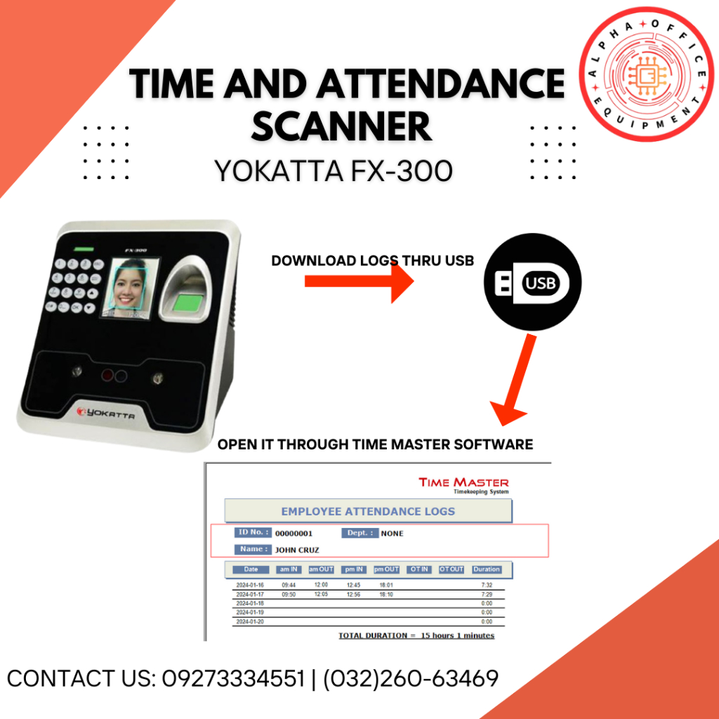 Yokatta FX-300 biometric, Time and Attendance, Biometric Machine, Facial Recognition and ...