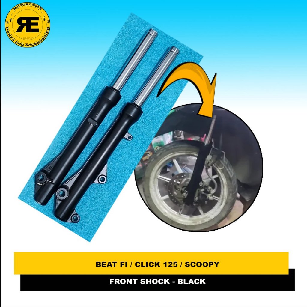 BEAT FI / CLICK 125 / SCOOPY FRONT SHOCK - BLACK | Shopee Philippines