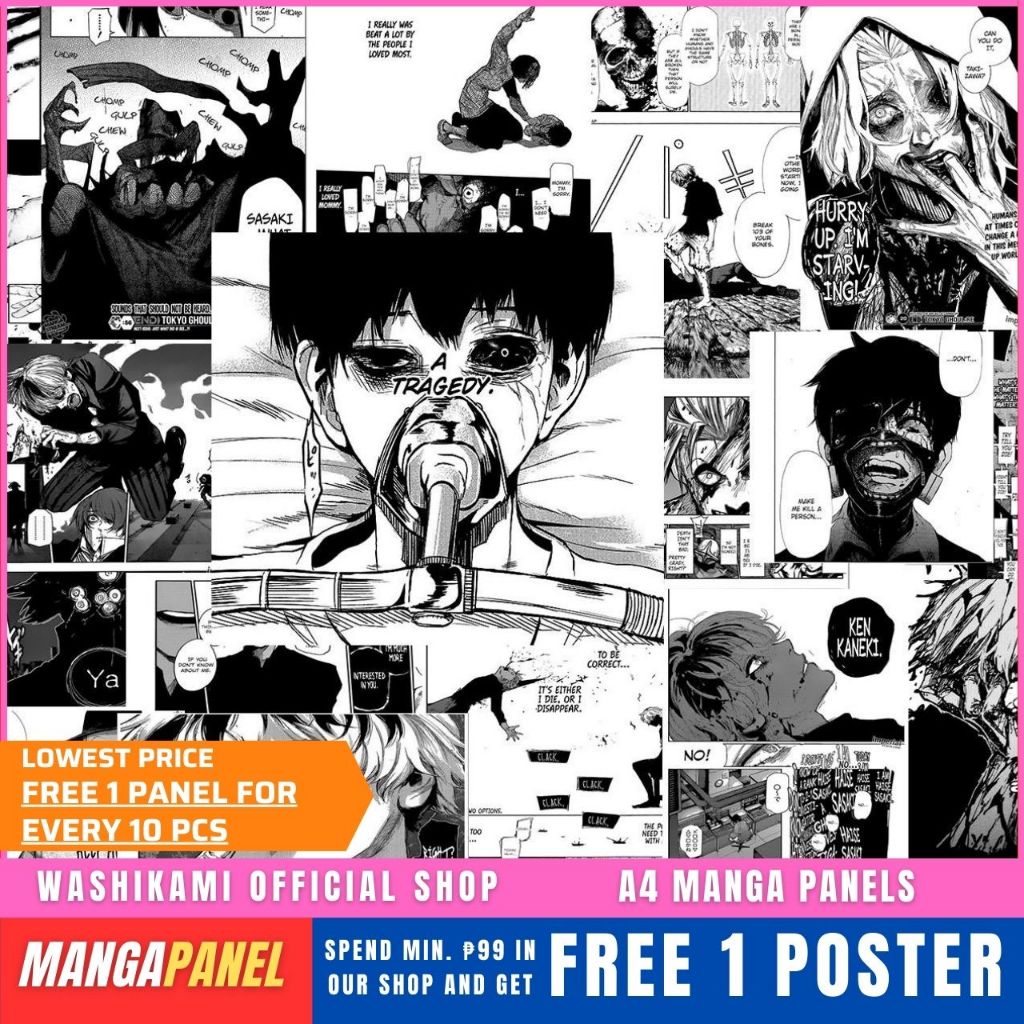 A4 MANGA STICKER WALL PANEL PACKAGE - GLOSSY STICKER PANELS / Manga ...